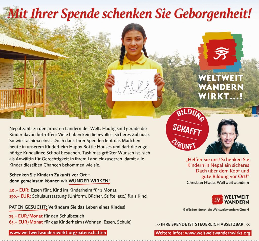 Aktueller Spendenaufruf - Weltweitwandern Wirkt!Weltweitwandern Wirkt!